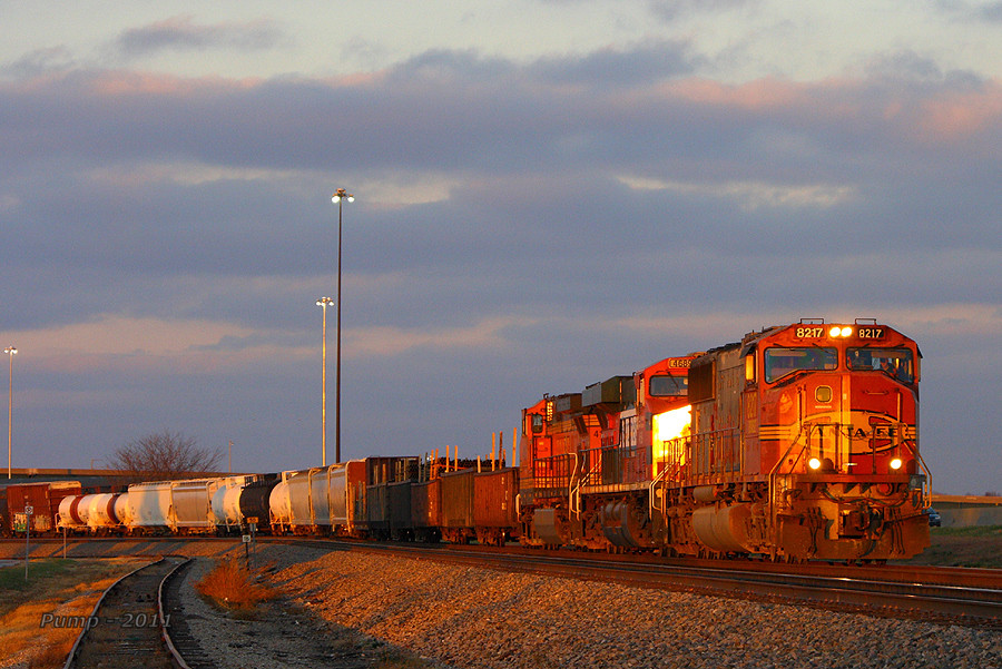Southbound BNSF#Mixed Freight Train
